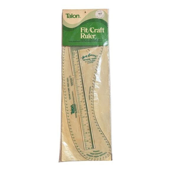 Office | Vintage Any Curve Pattern Ruler Fit Craft Method Talon 1977 ...